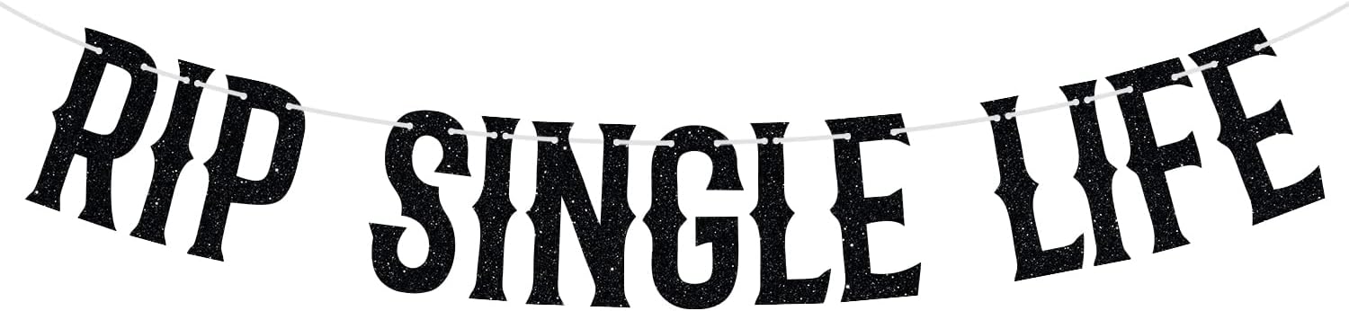 Amazon.com: Rip Single Life Banner, Fun Bach Backdrop, Bride or Die ...