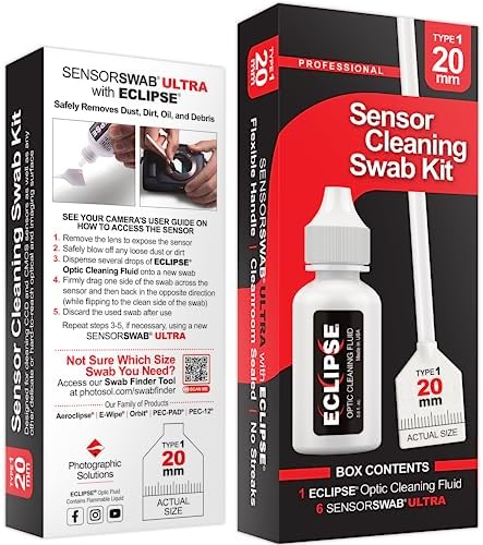 Amazon.com: Sensor Cleaning Swab Kit - Eclipse Optic Cleaning Solution (0.5oz/15ml) + Type-1 ...