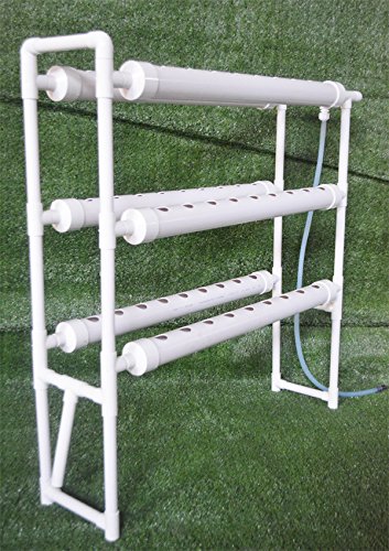 INTBUYING PVC Hydroponics Growing System, 54 Sites 6 Pipes Grow Kit for ...