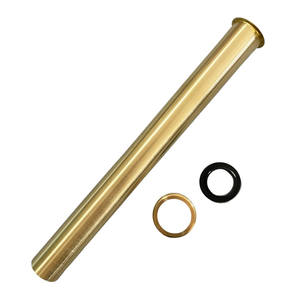Flanged Sink Tailpiece 1-1/4 in. OD, 12 inch Brass Extension Tube for ...
