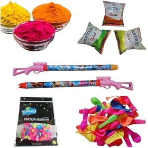 Buy ZOKCY® 3 in 1 (2 Hand Shooter Pichkari with 4 Water Pump + 100 ...