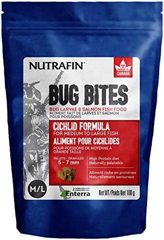 Nutrafin Bug Bites Cichlid Formula – Medium to Large Fish - 5-7 mm ...