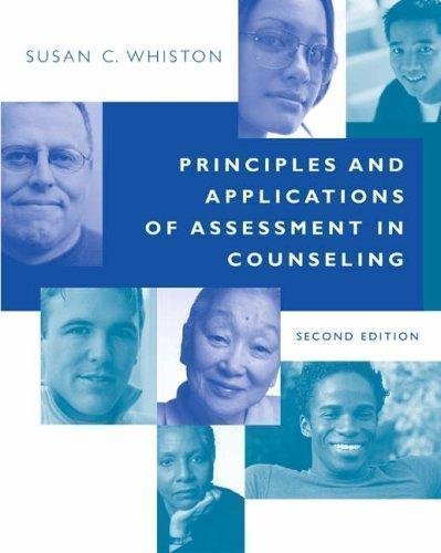 Principles and Applications of Assessment in Counseling - By Susan C ...