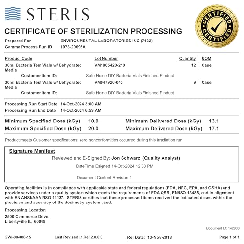 Safe Home® DIY Bacteria in Water Test Kit – Results as Fast as 24 Hours ...