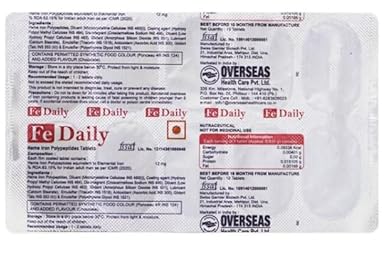 Fe Daily - Strip of 10 Tablets : Amazon.in: Health & Personal Care