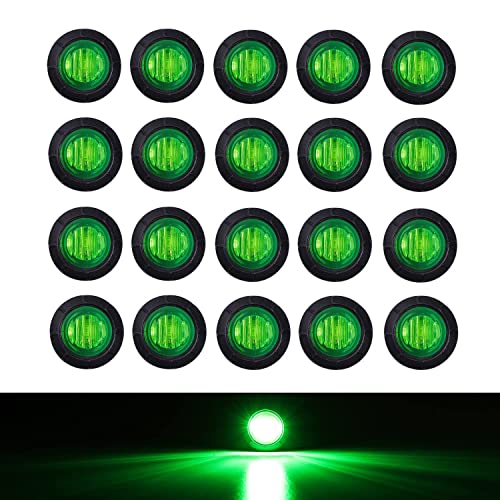 Snapklik.com : TMH 20 Pcs 3/4 Inch Round Green LED Small Bullet ...