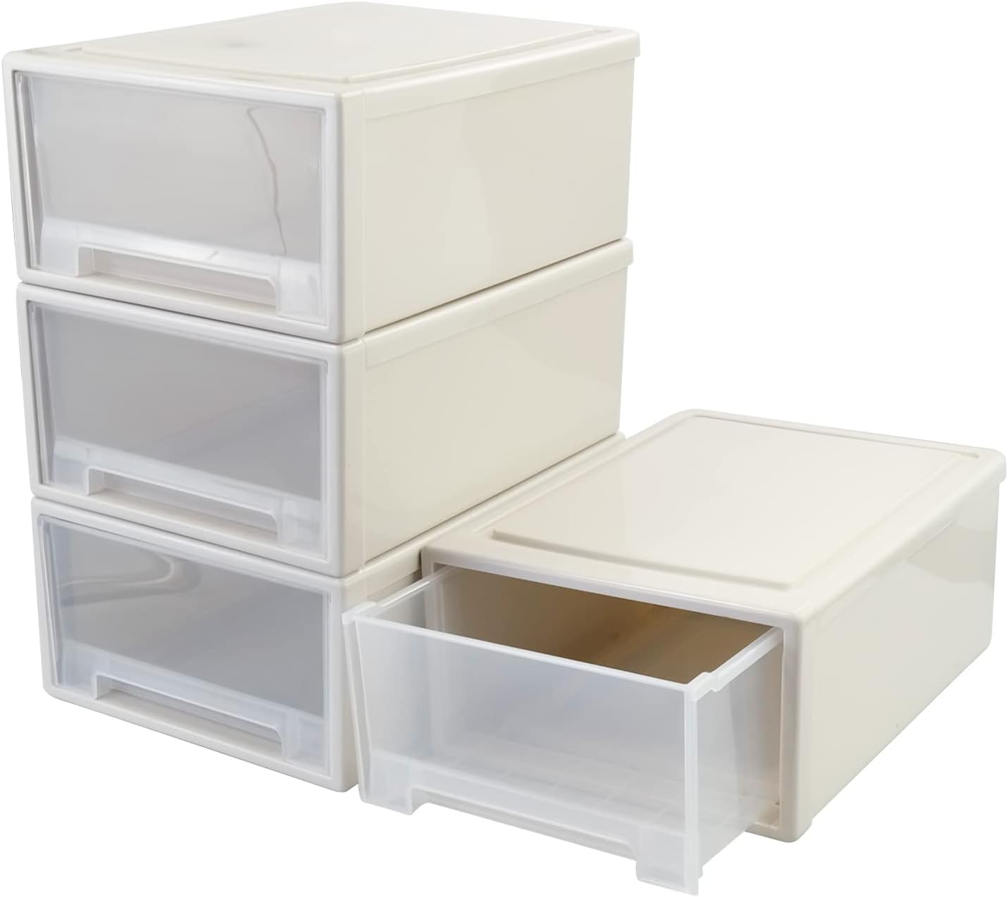 Amazon.com: Jnktka 17.8 Quart Desktop Stackable Storage Drawers, 2 Pack ...