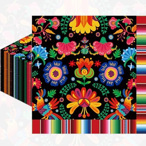 Amazon.com: 100 Pack Mexican Fiesta Guest Napkins Mexican Themed ...