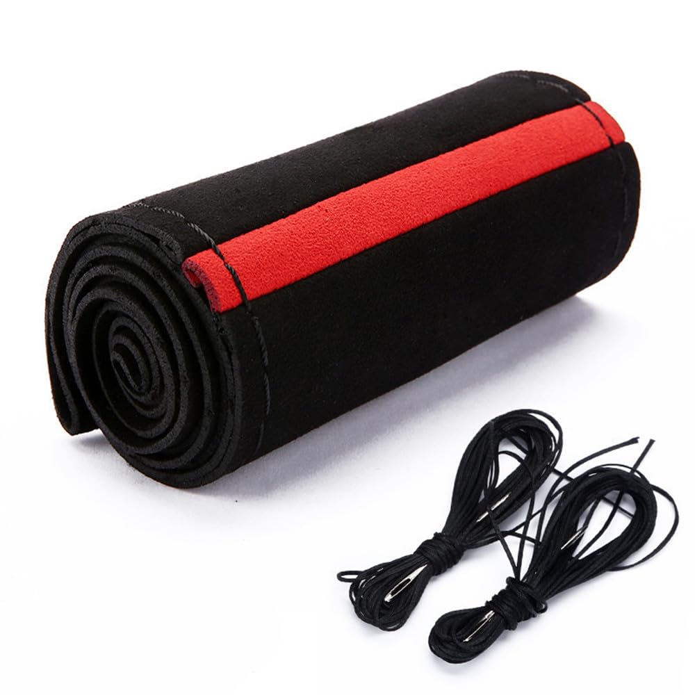 Amazon | TATACLEA ハンドルカバー 編み込み式 ステアリングカバー 手縫い 通気性 人工スエード生地 直径38cm 超薄い触感 滑り止め 持ちやすい 手触りよし オールシーズン ...