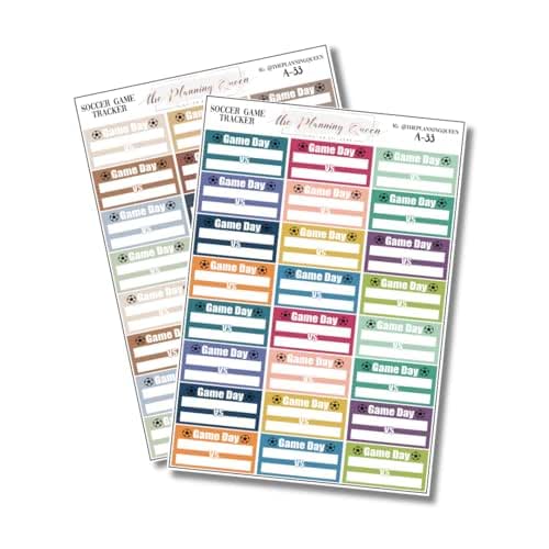 Amazon.com: Soccer game tracker planner stickers, soccer game schedule ...