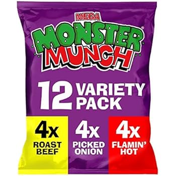 Walkers Monster Munch Variety Crisps 12 Pack (Case of 16): Amazon.co.uk ...