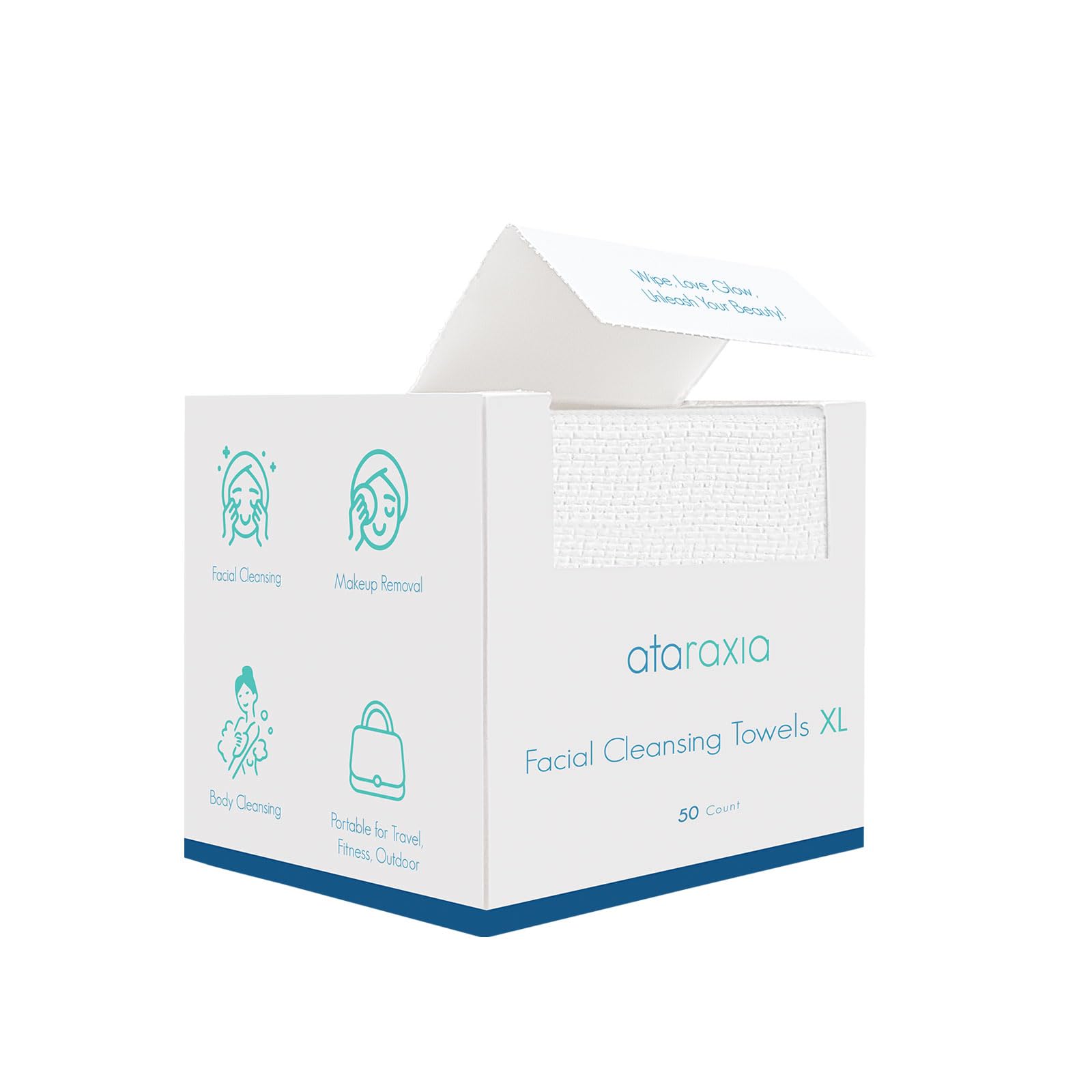 Amazon.com: ataraxia Disposable Face Towels XL, Cotton Clean Towel for ...