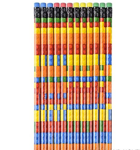 Pencils Block Themed (24pack) - Great for school supplies, Birthday ...