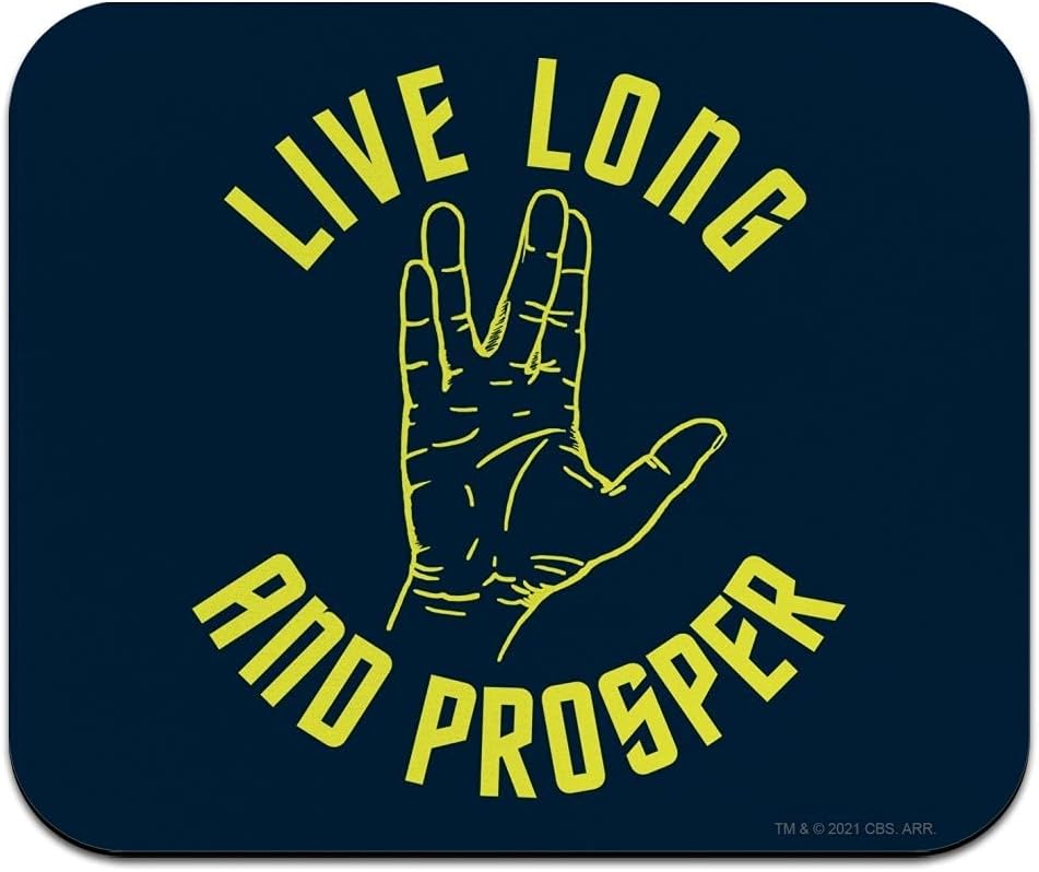 Amazon.com: Star Trek Live Long and Prosper Low Profile Thin Mouse Pad ...