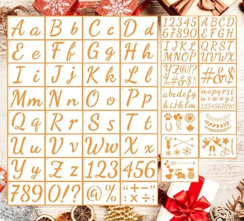 Amazon.com : Letter Stencils for Painting on Wood - 46 Pack Large ...