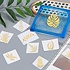 Amazon.com: OLYCRAFT 9Pcs Leaf Pattern Golden Brass Stickers Gold ...