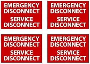 Amazon.com - Generic Emergency Disconnect Service Disconnect Sticker ...