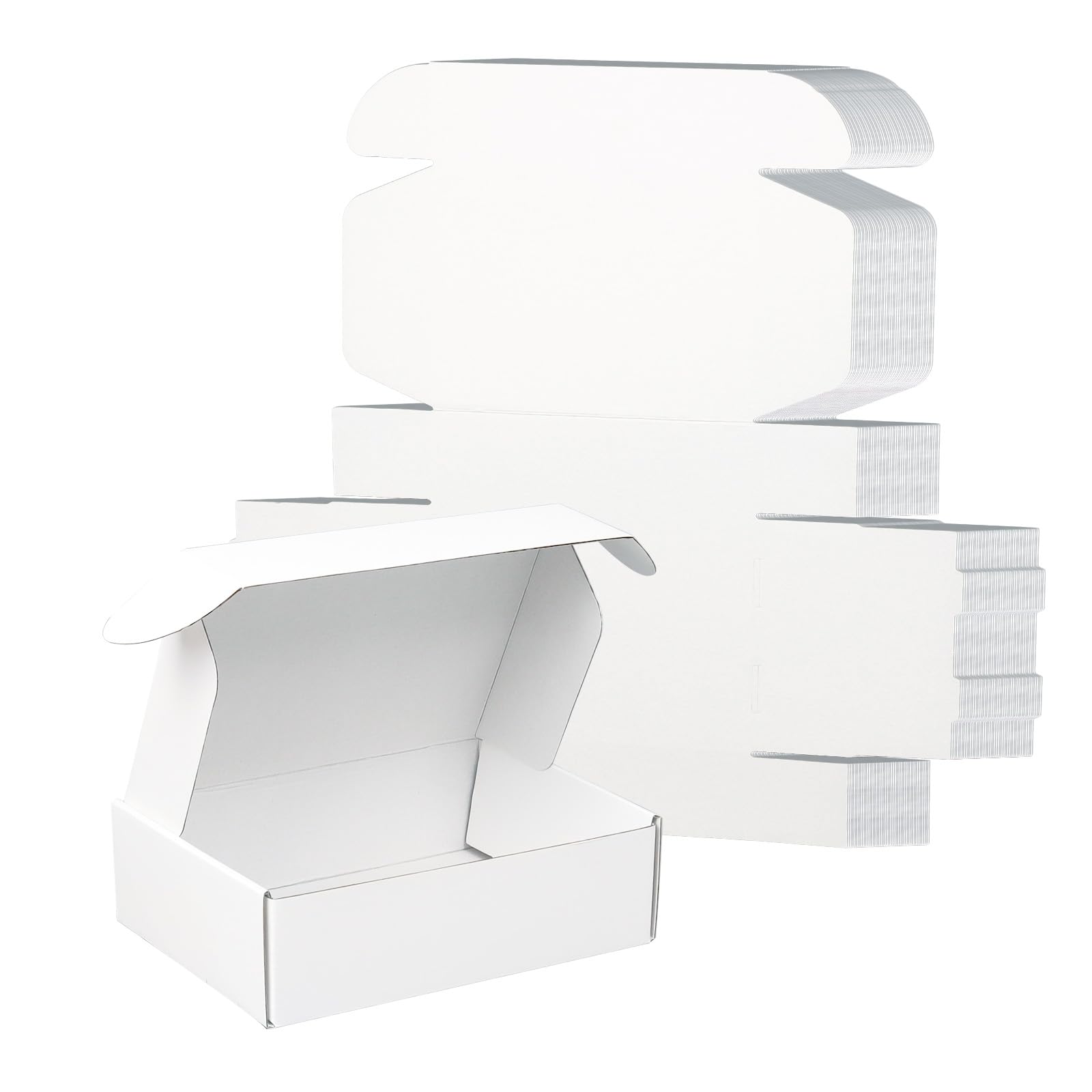 Amazon.com: FORBFAN 7x5x2 Inch White Shipping Boxes 45-Pack, Mailer ...