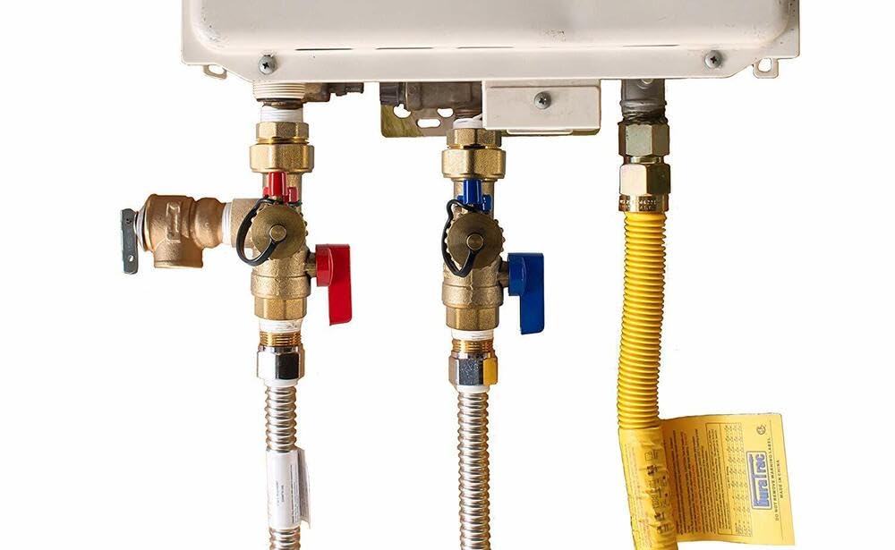 Tankless Water Heater Isolation Valve Kit With FIP Threaded Ends