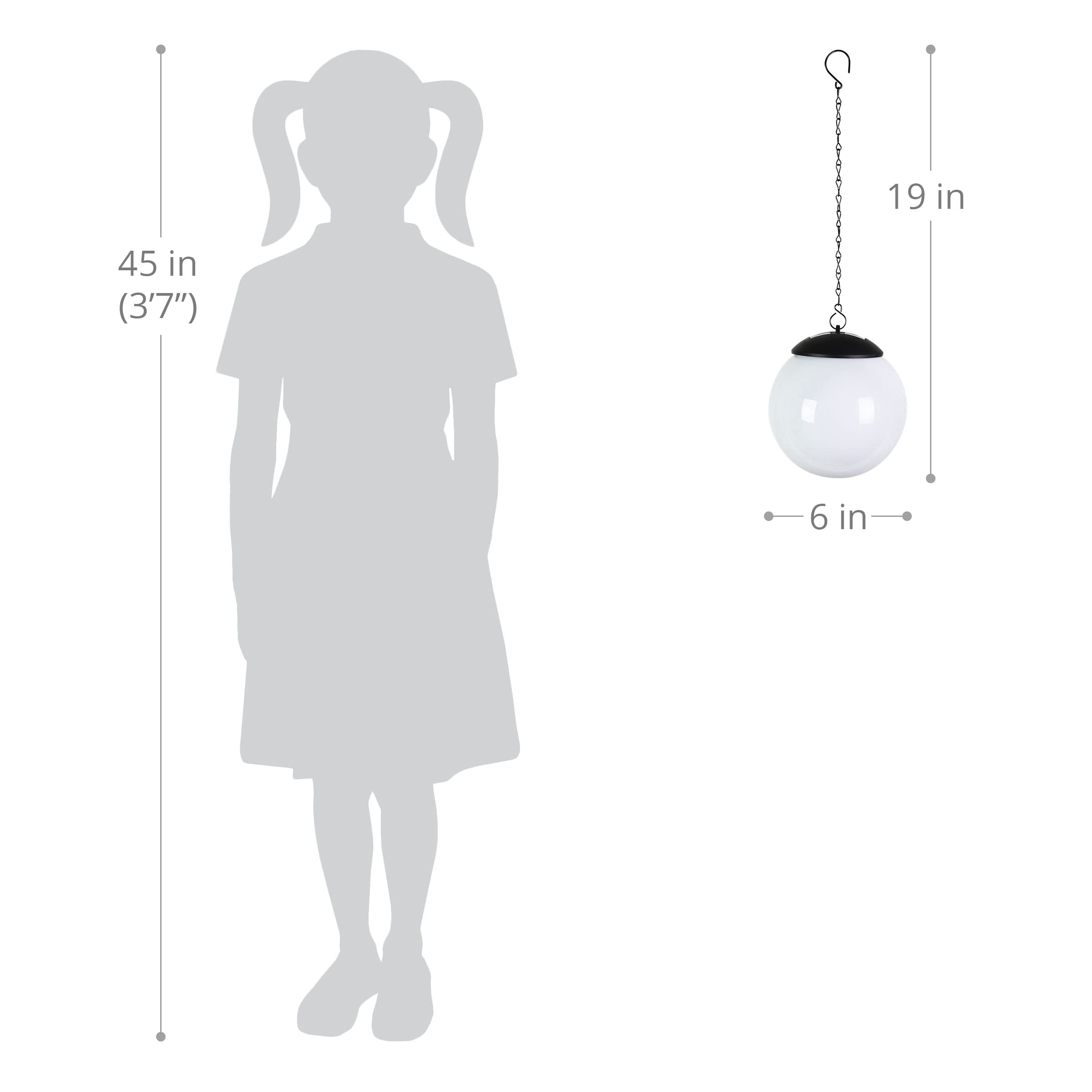 Exhart Solar Hanging Ball Light, Color-Changing LED,Ready to Hang ...