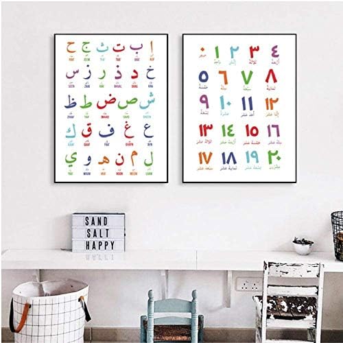 Sumbox Arabic Alphabet Educational Language Poster, 2047, Kids Room ...