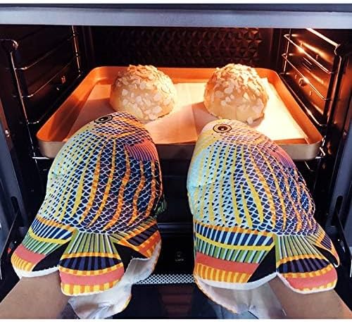 Amazon.com: 1 Pair Deep Sea Fish Oven Mitts Heat Resistant Oven Gloves ...