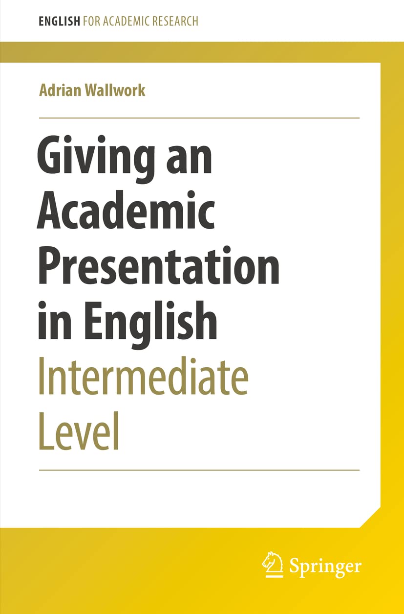Amazon.com: Giving an Academic Presentation in English: Intermediate ...