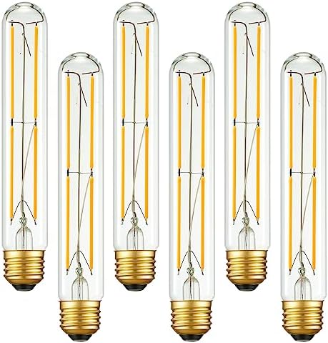 Lustaled Dimmable T10 LED Filament Light Bulbs 8 Watts T10 LED Tubular ...