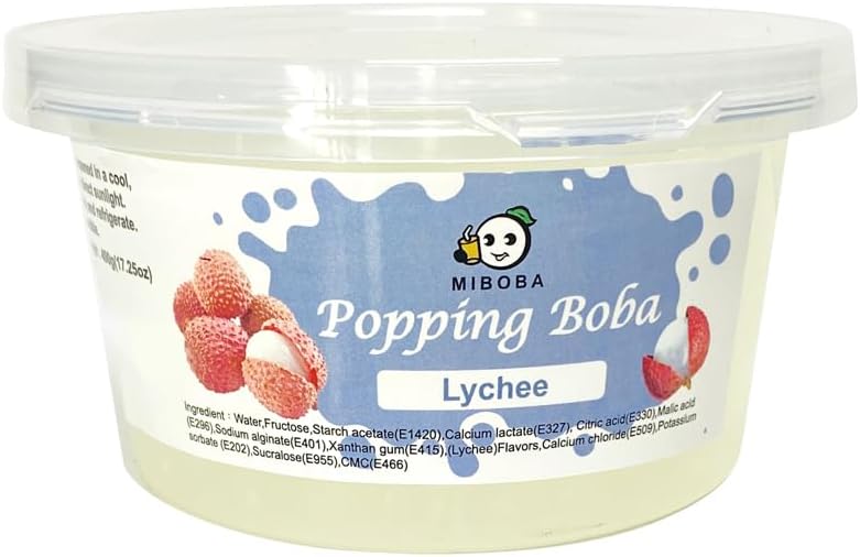Amazon.com: Lychee Popping Boba Pearls Bursting Boba Pearls for Bubble ...