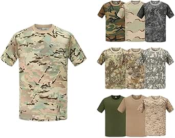 Amazon.co.jp: [YAYAMIYA] 迷彩柄 半袖 戦闘服Tシャツ【UVカット 伸縮・吸汗・速乾素材で快適】 迷彩服 戦闘服 パワーストレッチ アンダー シャツ スポーツ ウェア ...