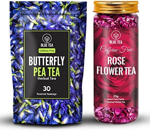 Amazon.com : BLUE TEA - Combo - Butterfly Pea Flower Tea (30 Tea Bags ...