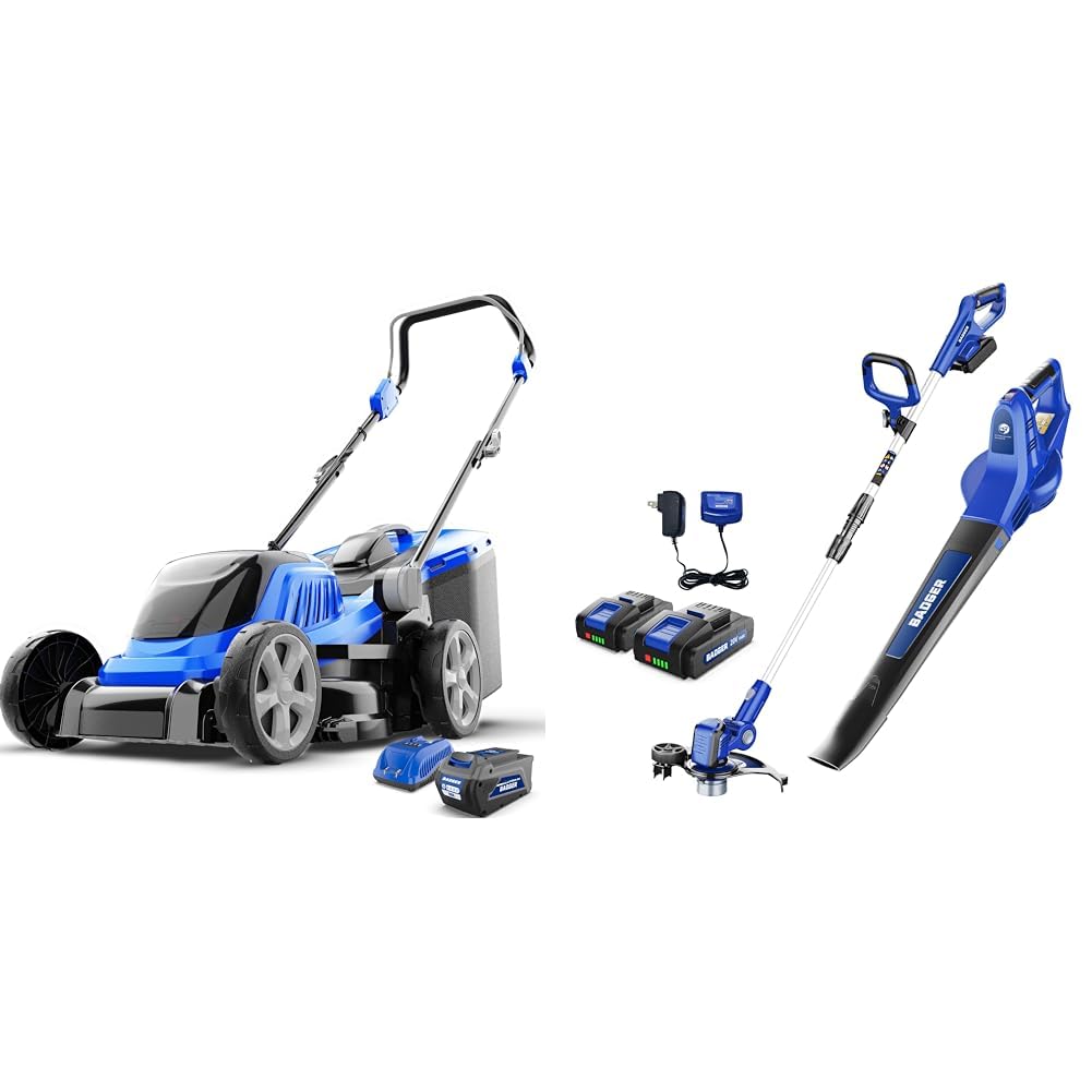 Amazon.com : WILD BADGER POWER Lawn Mower 40V Brushless 18" Cordless ...
