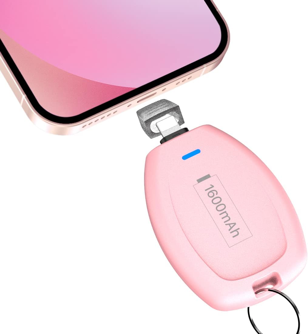 Amazon.com: TQTHL Keychain Portable Charger iPhone, Mini Power ...