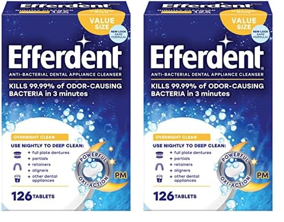 Amazon.com : Efferdent Retainer Cleaning Tablets, Denture Cleanser ...