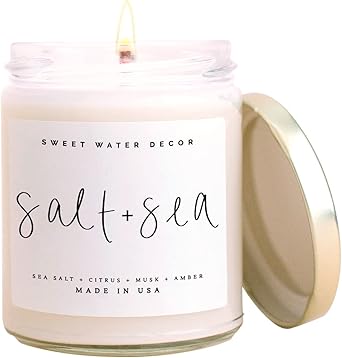 Amazon.com: Sweet Water Decor Salt and Sea Candle | Sea Salt, Citrus ...