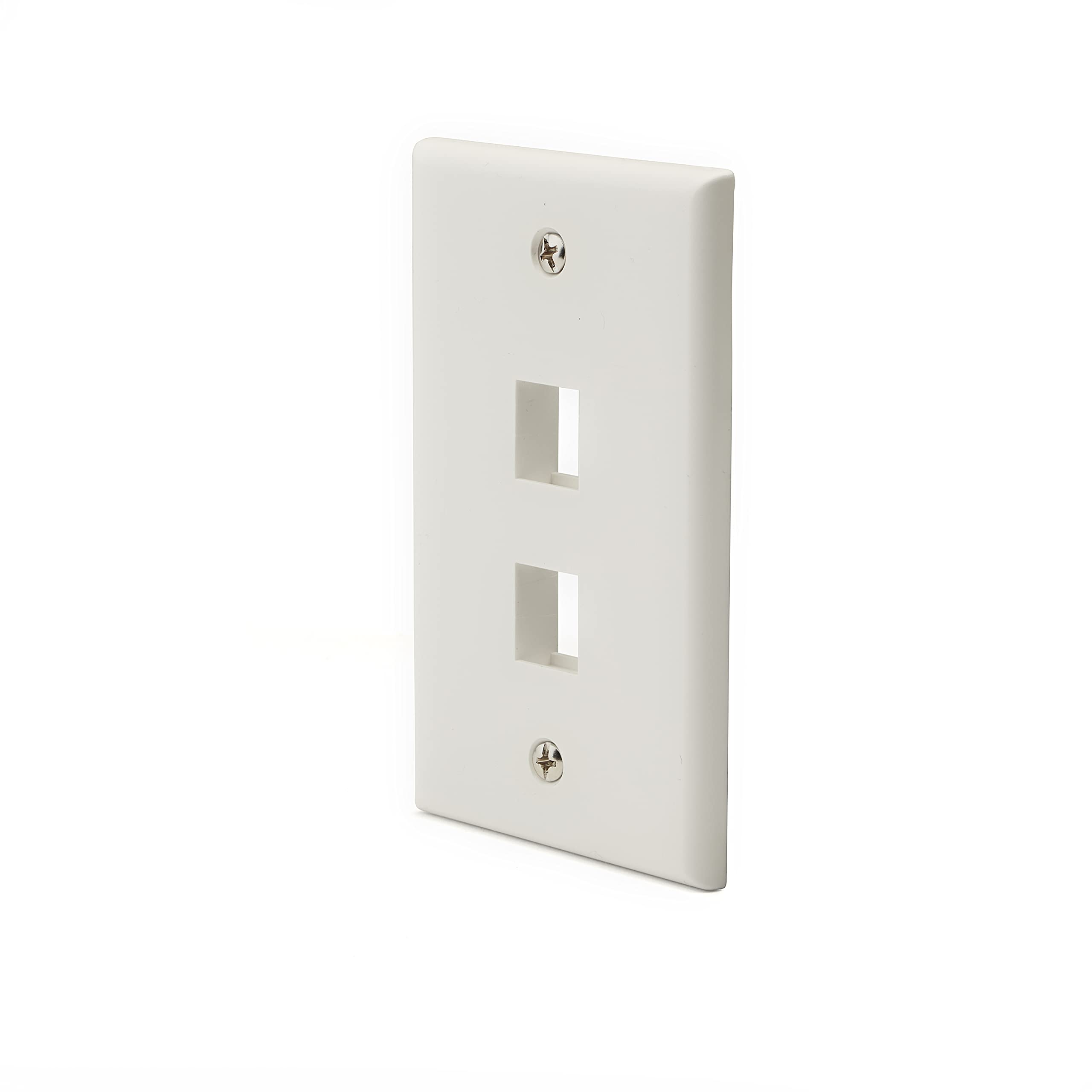 Snapklik.com : trueCABLE 2 Port Single Gang Keystone Wall Plate, UL ...