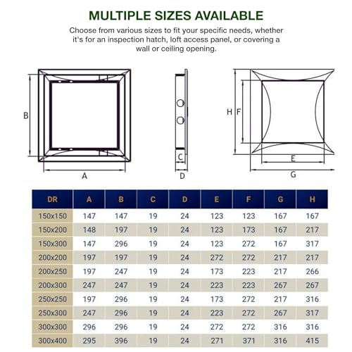 Versatile ABS Plastic Inspection Hatch 250 x 250mm (10×10) – Access ...
