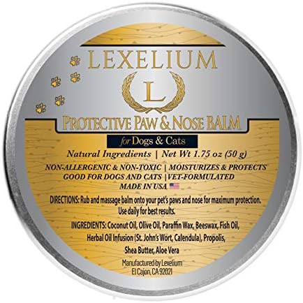 Amazon.com : Lexelium All Natural Paw Balm & Protection Wax for Dogs ...