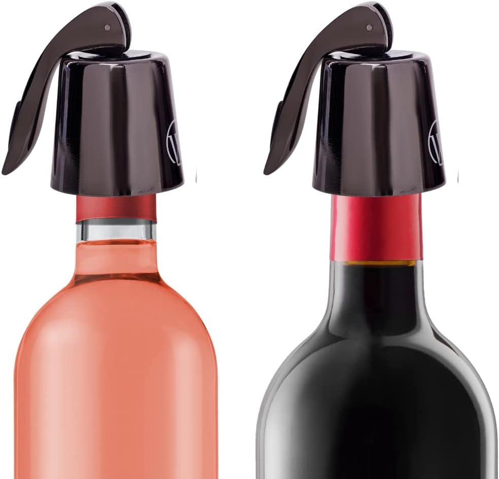 Amazon.com: 2-PACK Wine Bottle Stopper, Plug with Silicone, Wine Saver ...