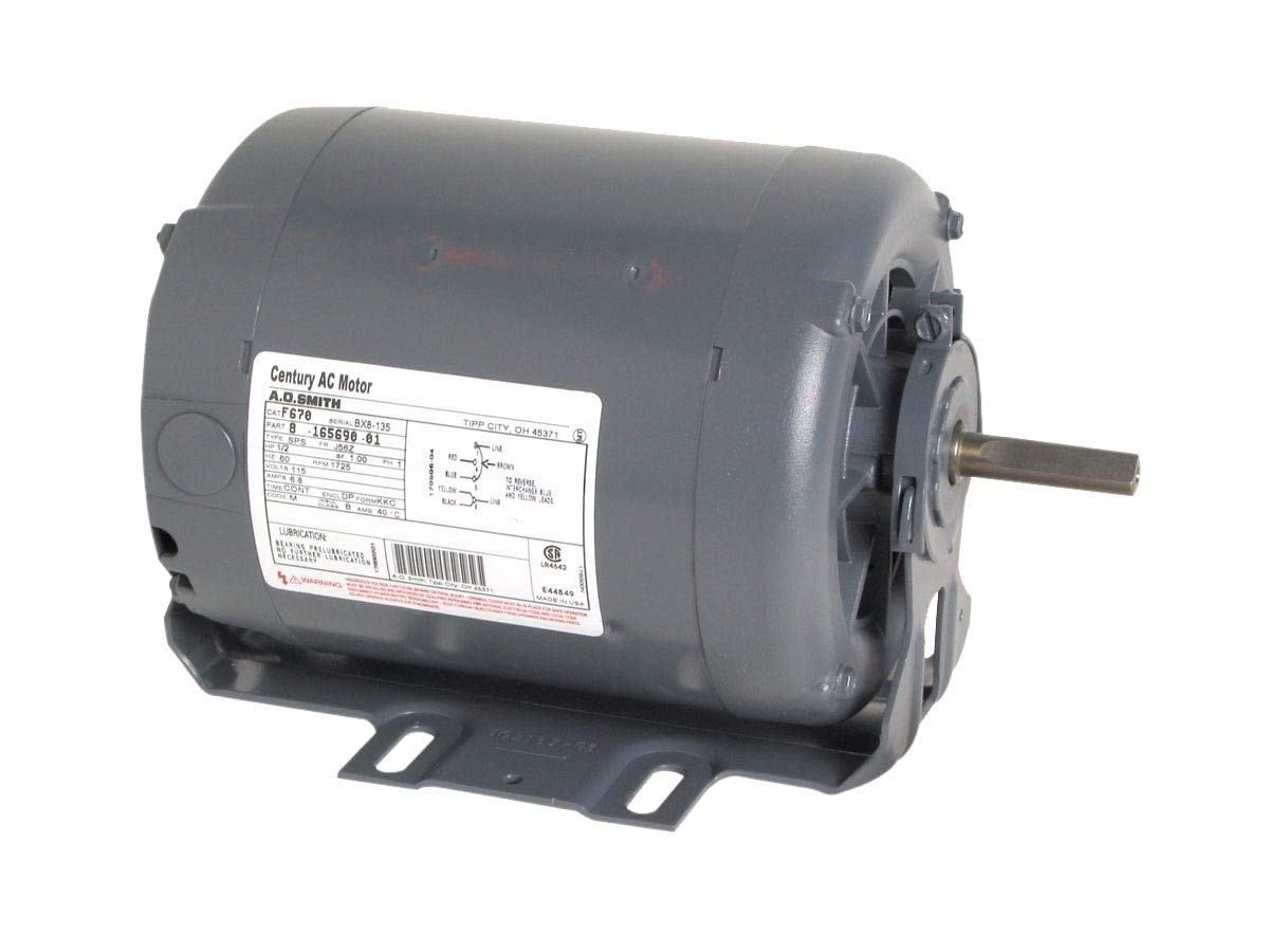 Century F670 Split Phase Resilient, 56Z Frame, 1/2-HP, 1725-RPM, 115 ...