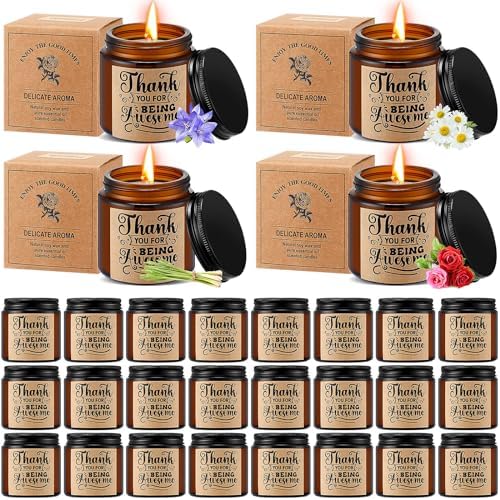 Amazon.com: MTLEE 24 Pcs Thank You Candles Bulk Cna Week Gifts 3. 5 oz ...