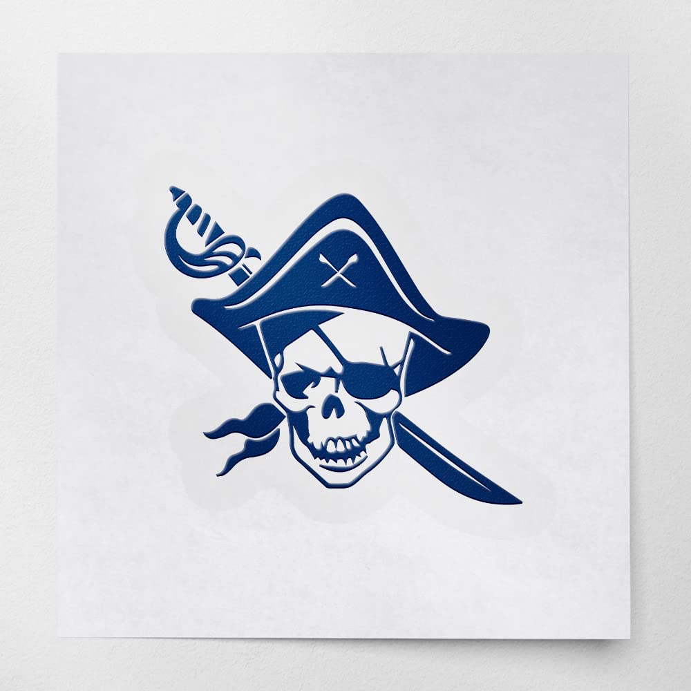 Blue Skull And Crossbones Background