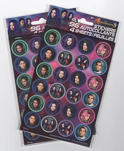 Amazon.com: Pack of 2 Descendants 3 Stickers Sheet - 192 Stickers ...