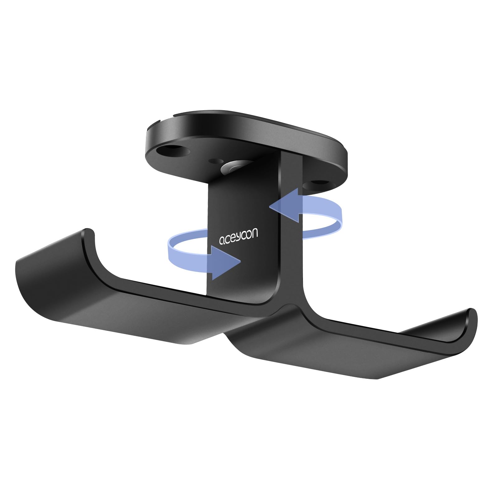 aceyoon Headphone Stand Rotatable Dual Headphone Hanger Stick-On ...