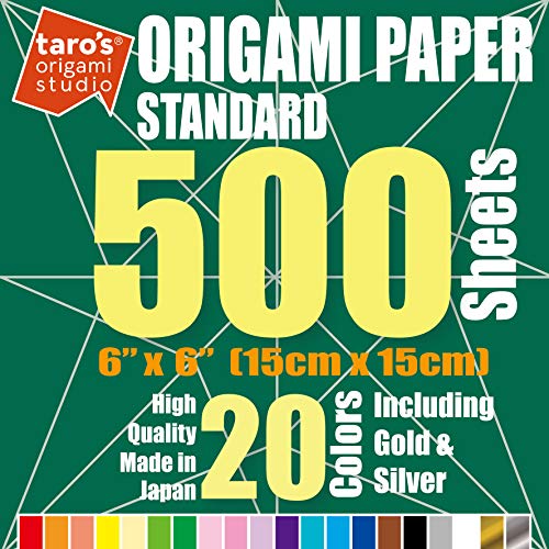 [Taro's Origami Studio] Standard 6 Inch One Sided 20 Colors - Want It All