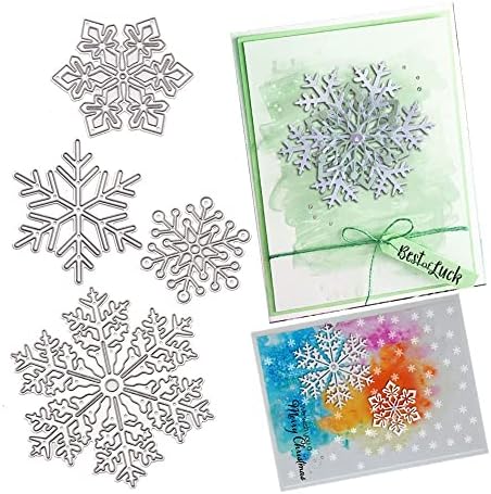 Amazon.com: ALIBBON 11 Pcs Christmas Snowflake Die Cuts for Card Making ...