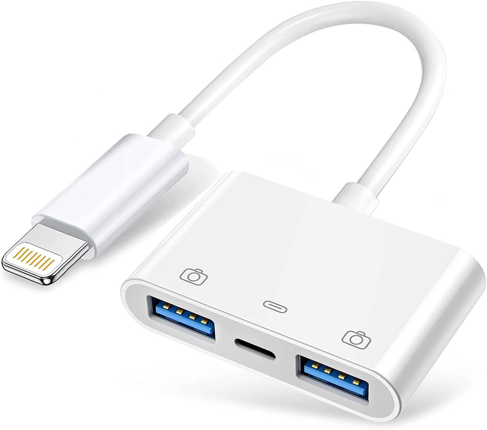 Amazon.com: Wahbite Apple Lightning to USB Camera Adapter with Charging ...