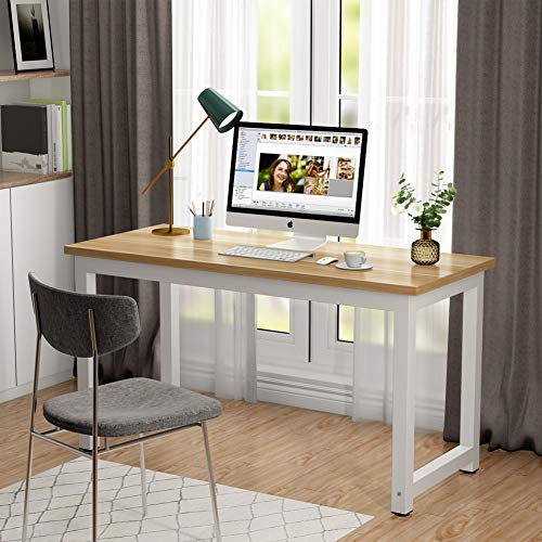 Snapklik.com : Modern Computer Desk, 55 Inch Large Office Desk Computer ...