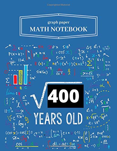 Graph Paper Math Notebook: Kids Square Root Of 400 20Th Birthday 20 ...