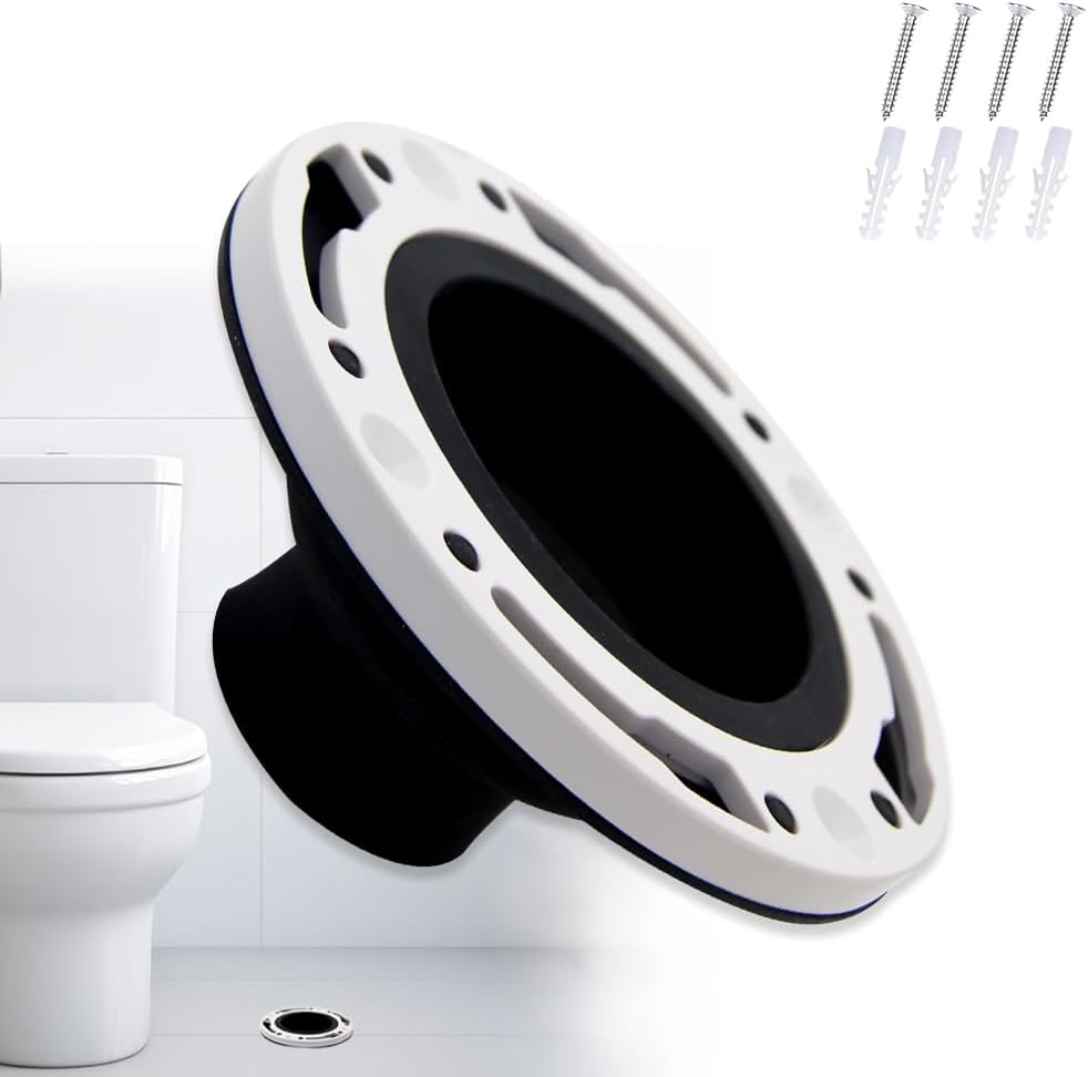 The Clam 2-Piece Toilet Flange Repair Kit, Fits 4" Drain Pipe, Easy ...